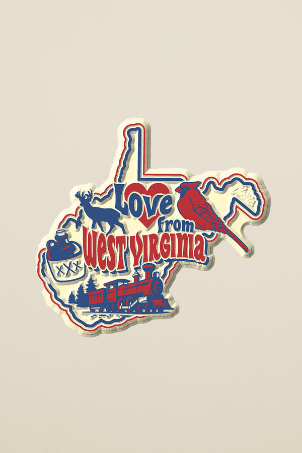 love from west virginia magnet - Kin Ship Goods