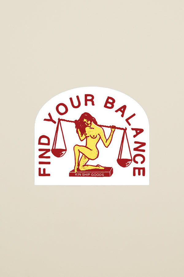 Find Your Balance Sticker | Kin Ship Goods